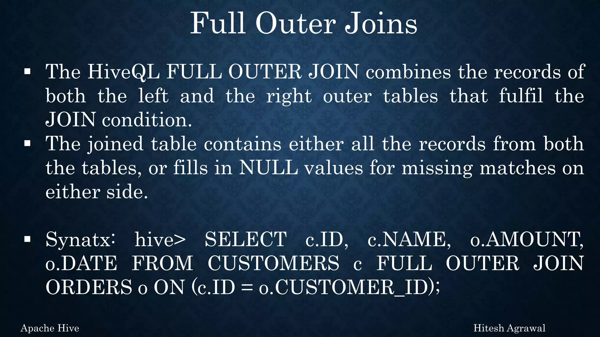 Hive presentation | PPTX