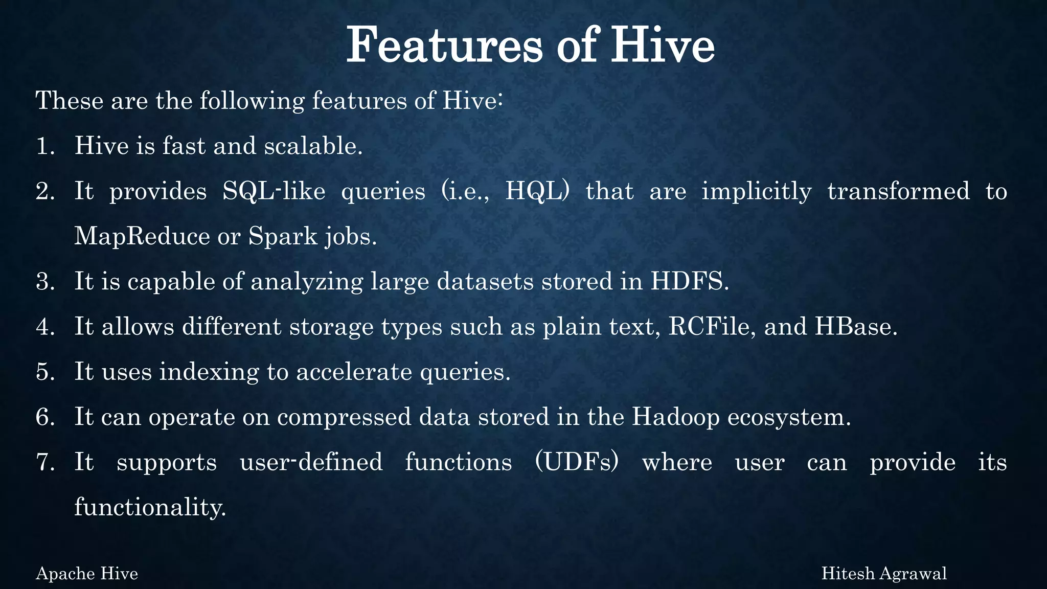 Hive presentation | PPTX