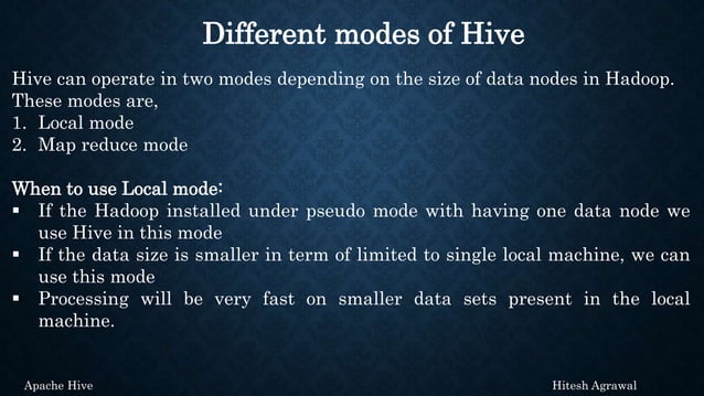 Hive presentation | PPTX