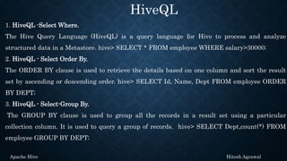 Hive presentation | PPTX