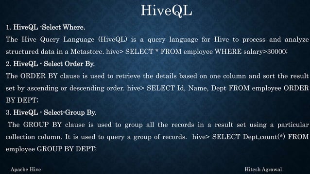 Hive presentation | PPTX