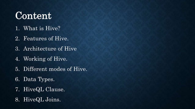 Hive presentation | PPTX