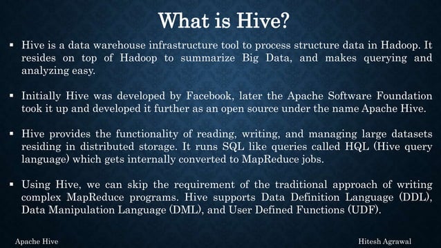 Hive presentation | PPTX