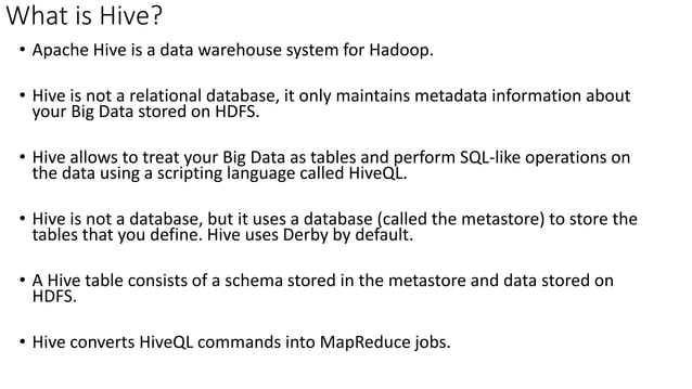 hive query language and its usages with examples | PDF