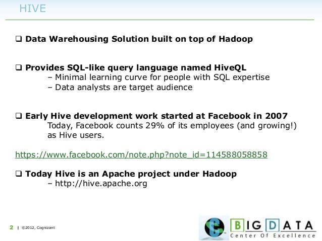 Learning Apache HIVE - Data Warehouse and Query Language for Hadoop