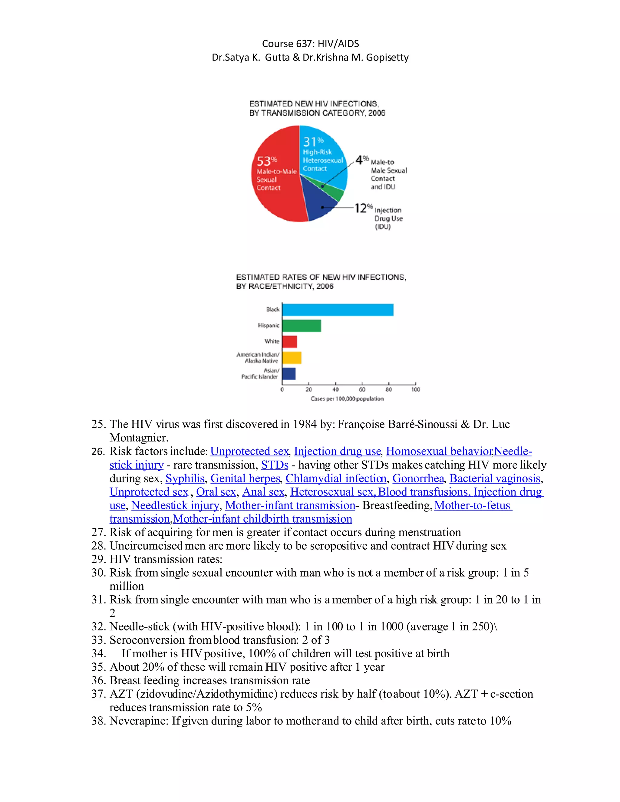 HIV/ AIDS Fact Sheet | DOC