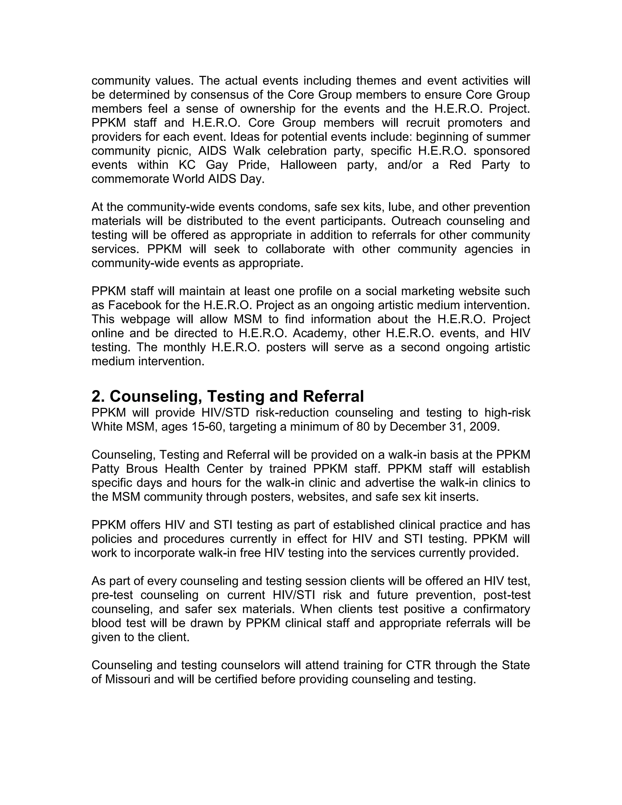 HIV Prevention Grant Proposal 2008 | PDF