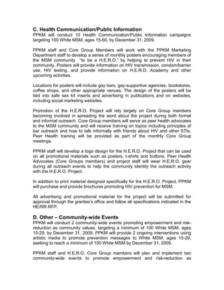 HIV Prevention Grant Proposal 2008 | PDF