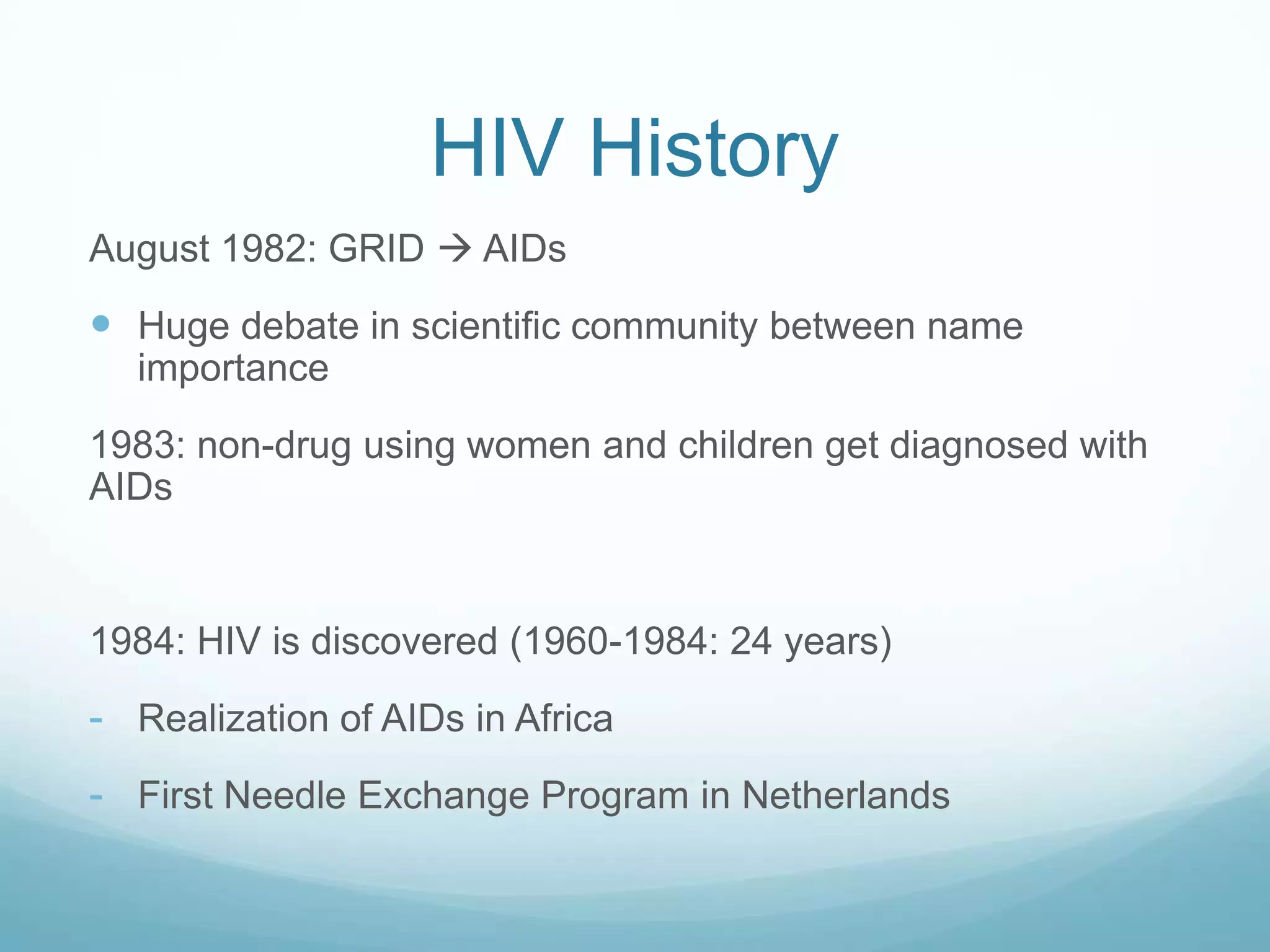 Hiv history | PPTX