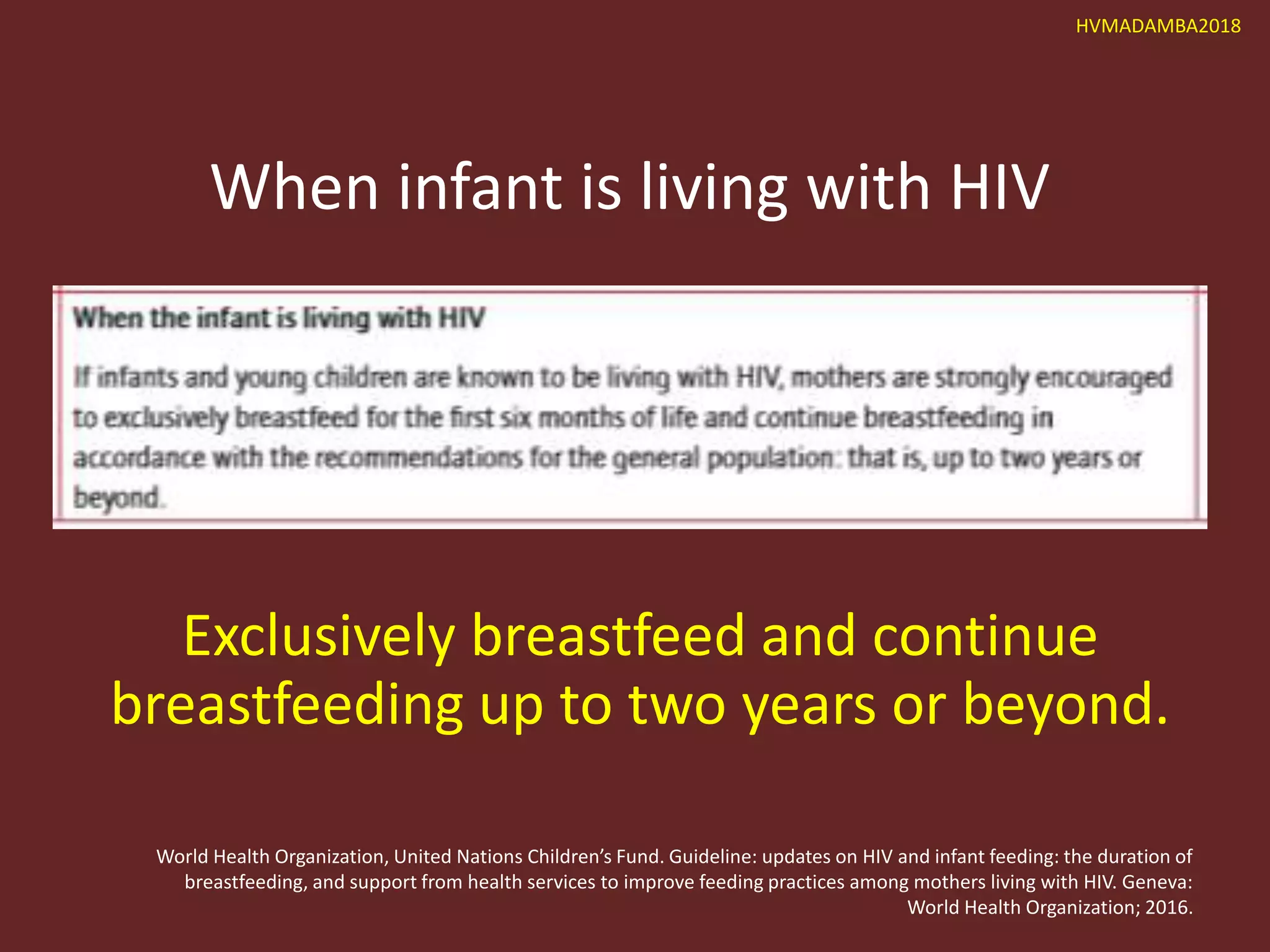 Feeding of HIV-Exposed Infants | PPTX