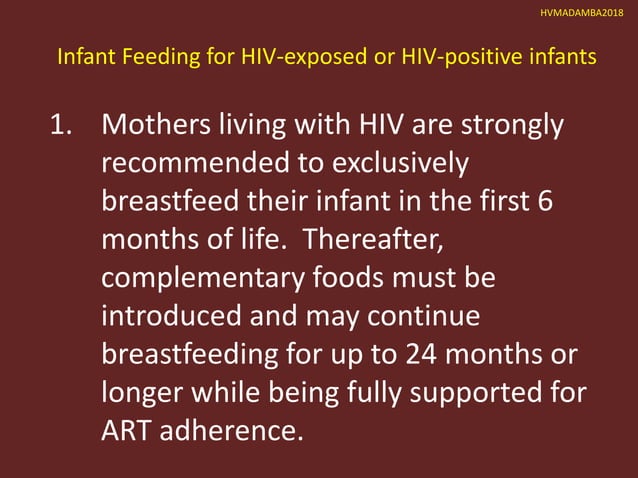 Feeding of HIV-Exposed Infants | PPTX