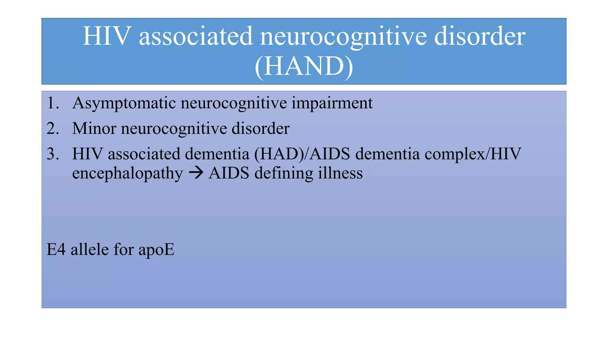 Hiv in neurology | PPTX