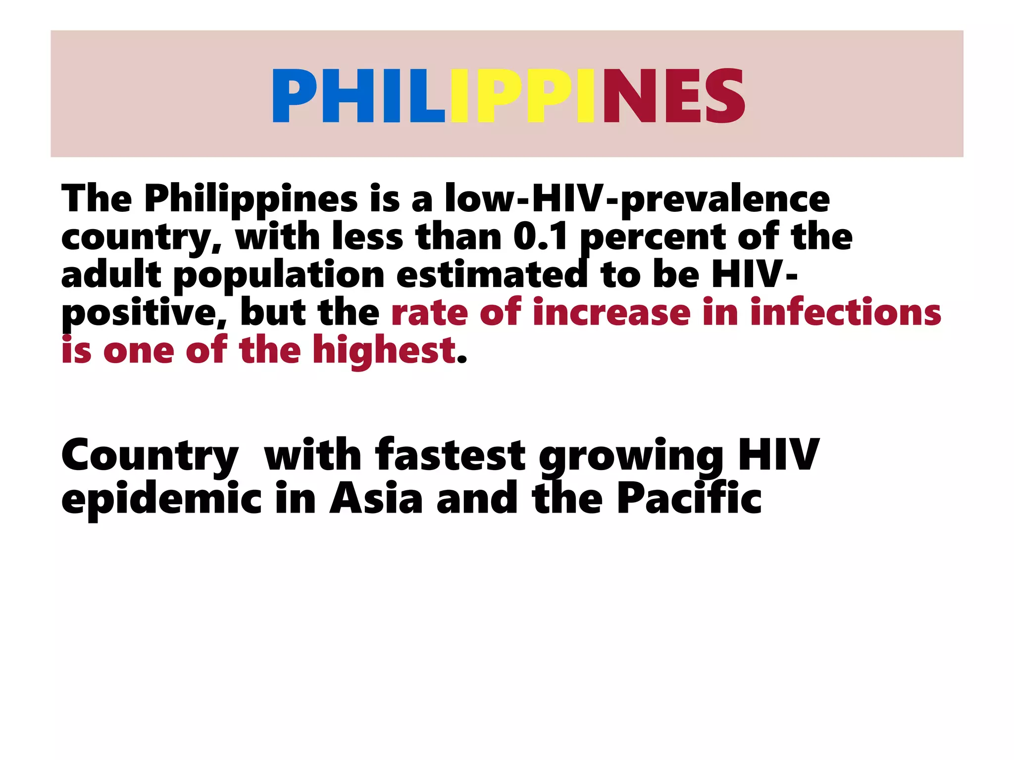 HIV in the Philippines (esp. cebu) | PPT