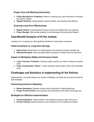 Hi Vis Jackets in Newcastle Boosting Safety for Local Construction ...