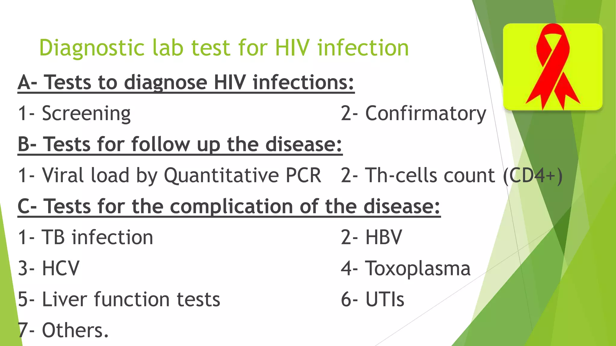 Hiv lab diagnosis | PPTX