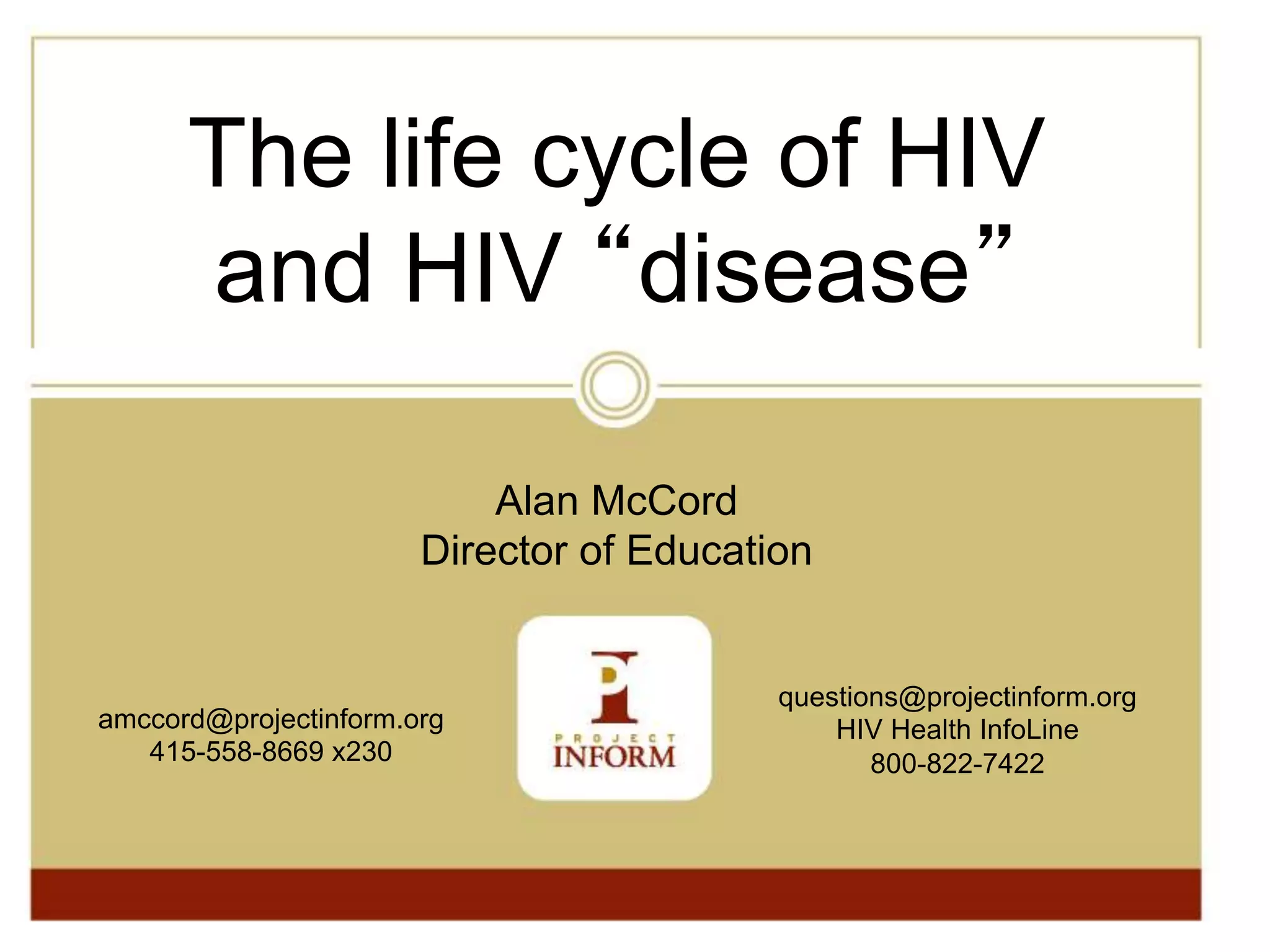 Hiv Lifecycle | PPTX