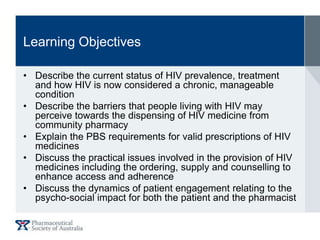 Hiv medicine access from community pharmacy jt | PPTX