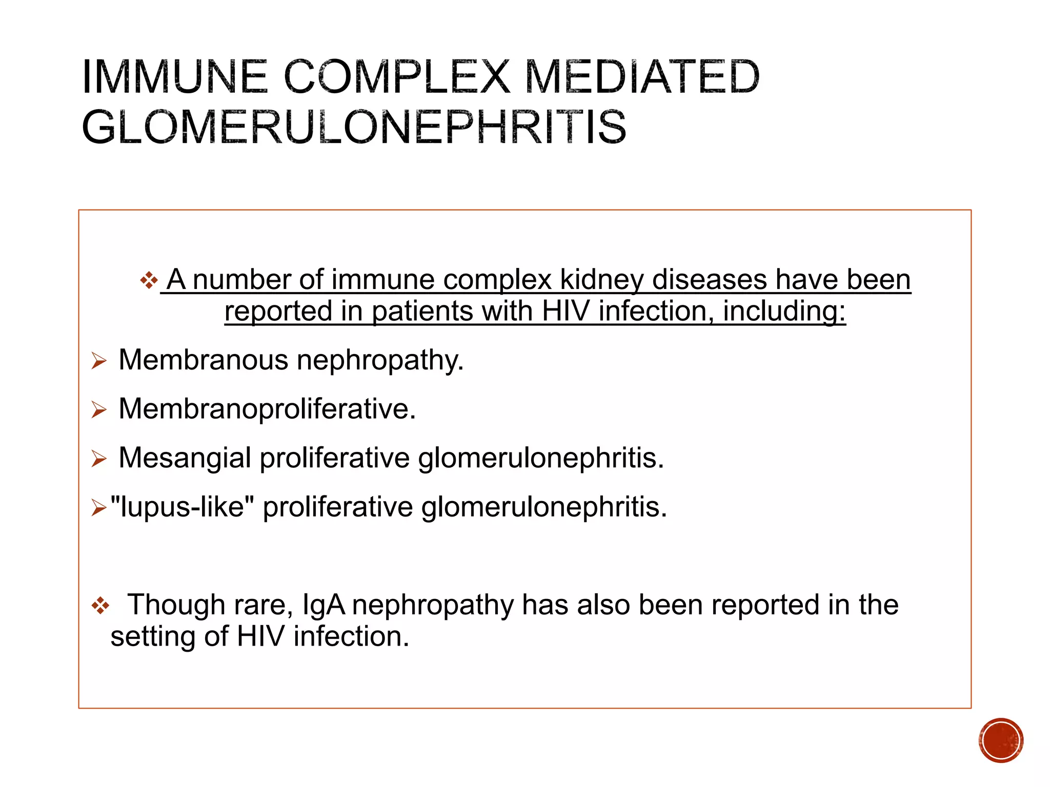 kidney disease in HIV-positive patients, Moh'd sharshir | PPTX