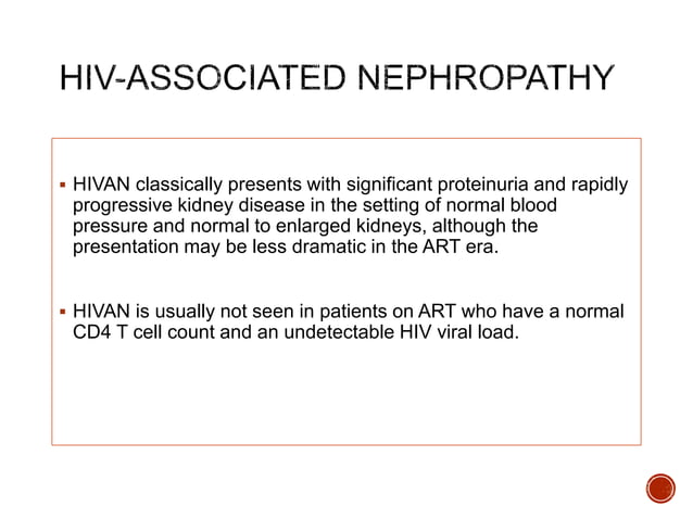 kidney disease in HIV-positive patients, Moh'd sharshir | PPTX | Blood ...