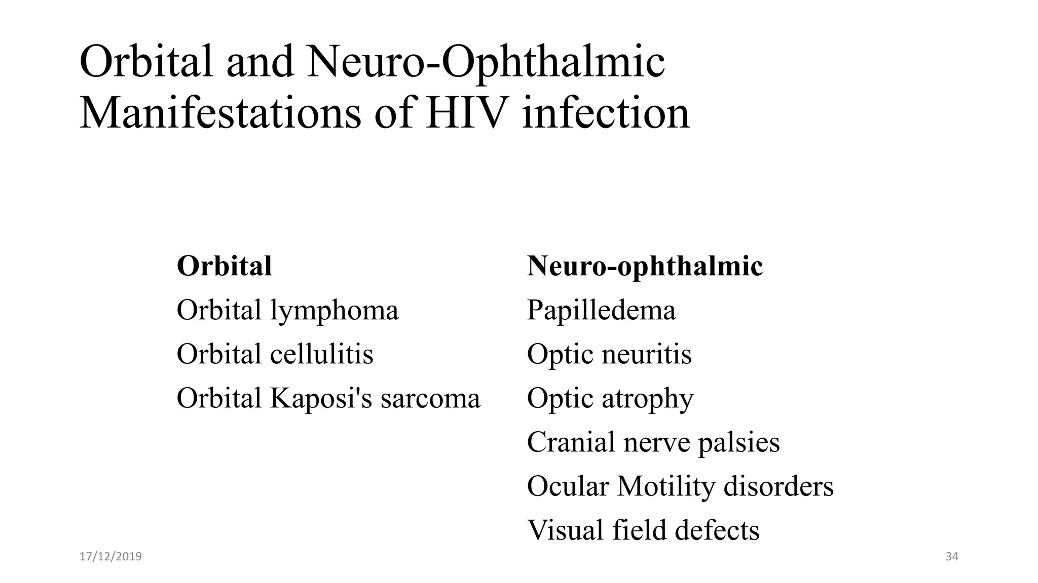 Ocular manifestations of HIV | PPTX