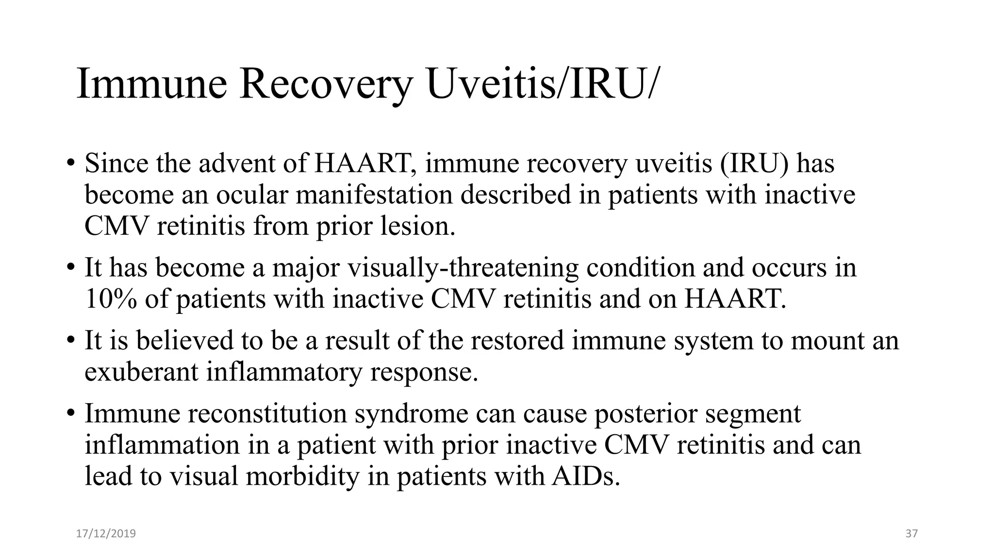 Ocular manifestations of HIV | PPTX