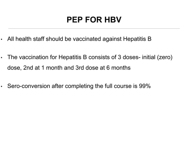 PEP for HIV | PPTX | First Aid | Injuries