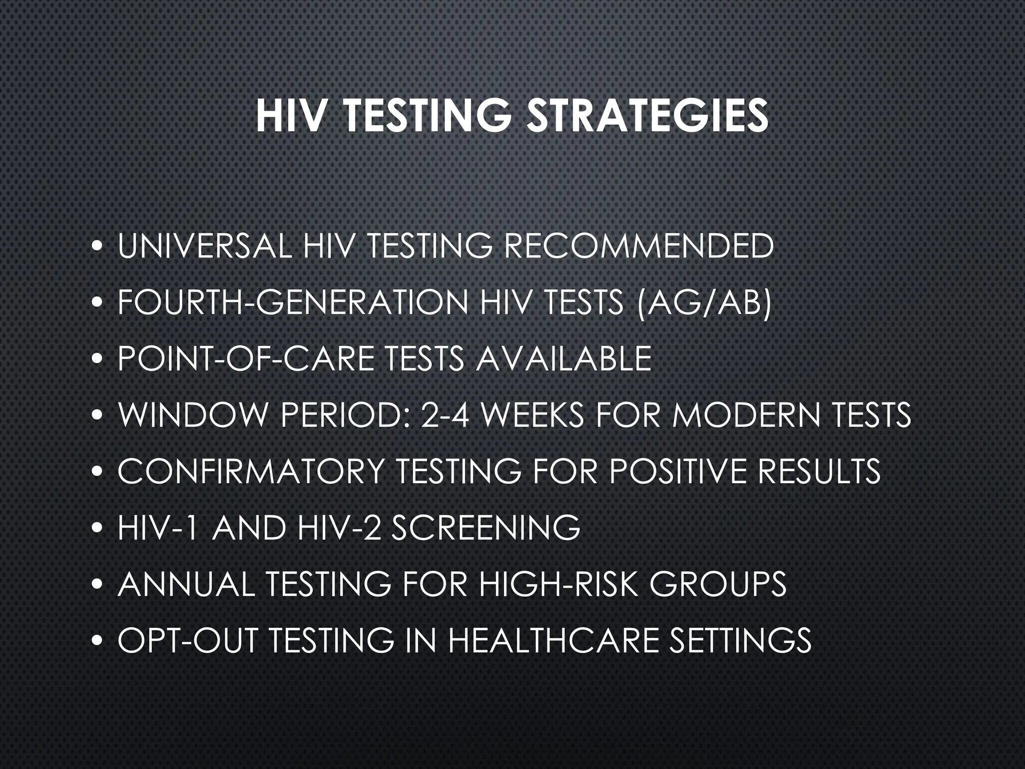 Investigations and Management of HIV PPT | PPTX