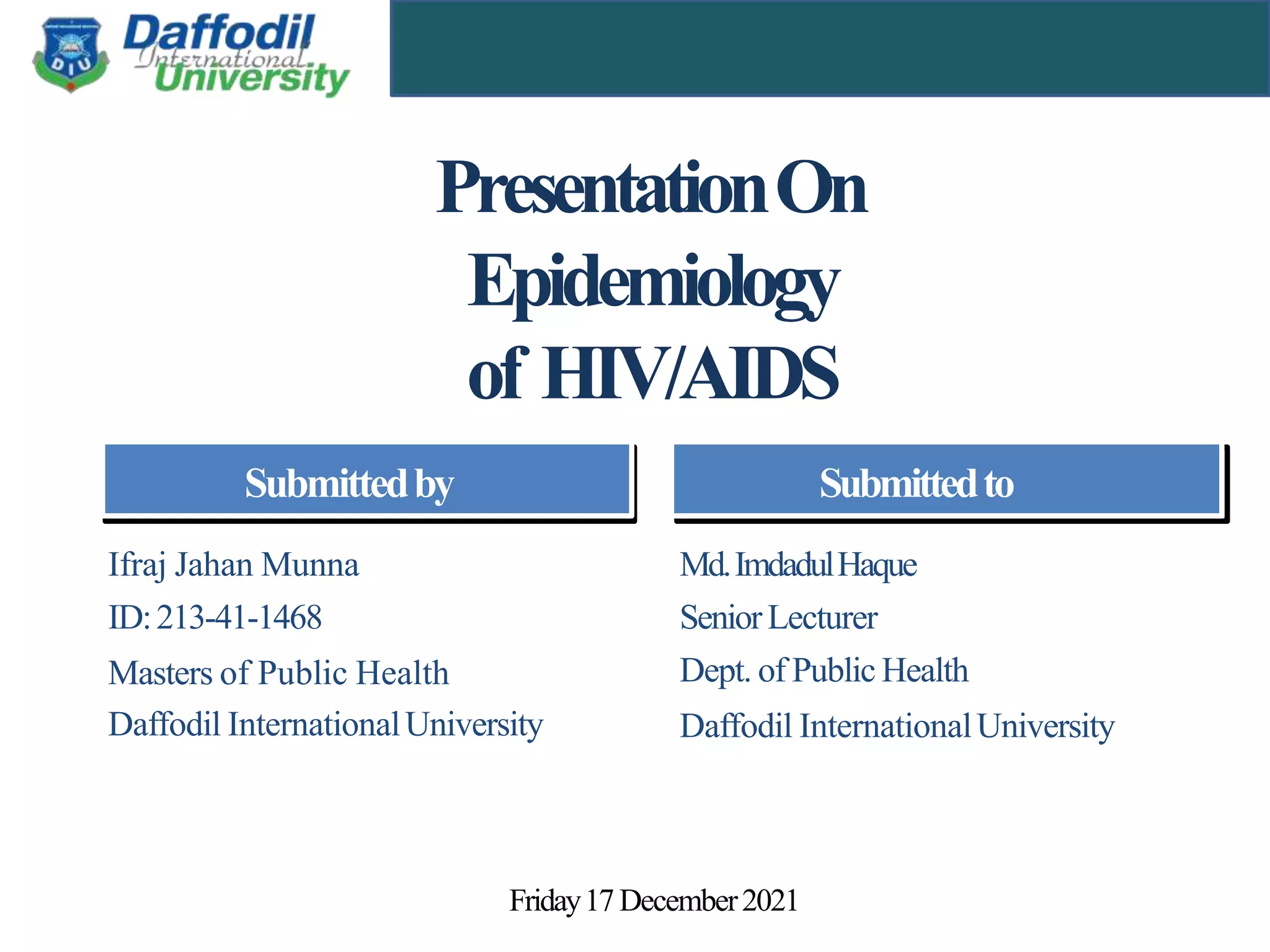 Hiv presentation | PPT