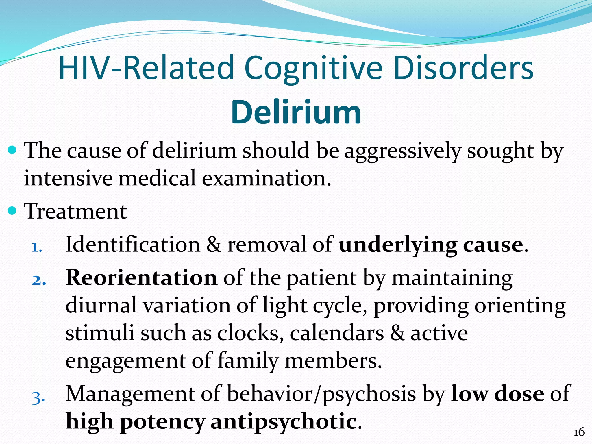 Psychiatric Symptoms Associated with HIV/AIDS | PPTX