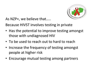 Hiv self testing | PPT