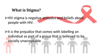 HIV Stigma in community HIV Stigma in community | PPTX