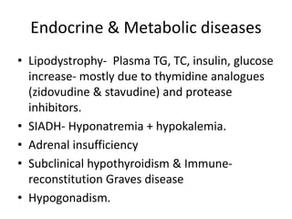 HIV infection clinical Classification & Systemic manifestations | PPTX