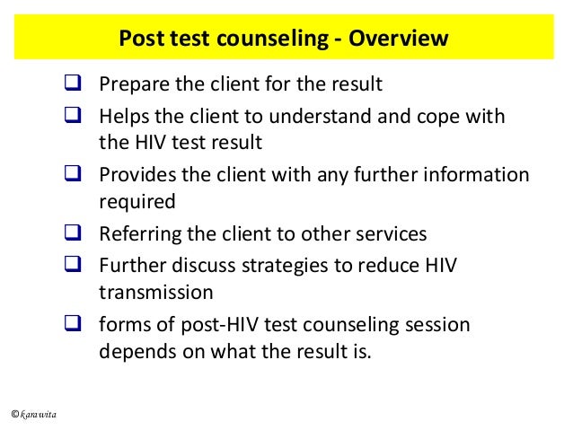 HIV Testing and Counselling (HTC)