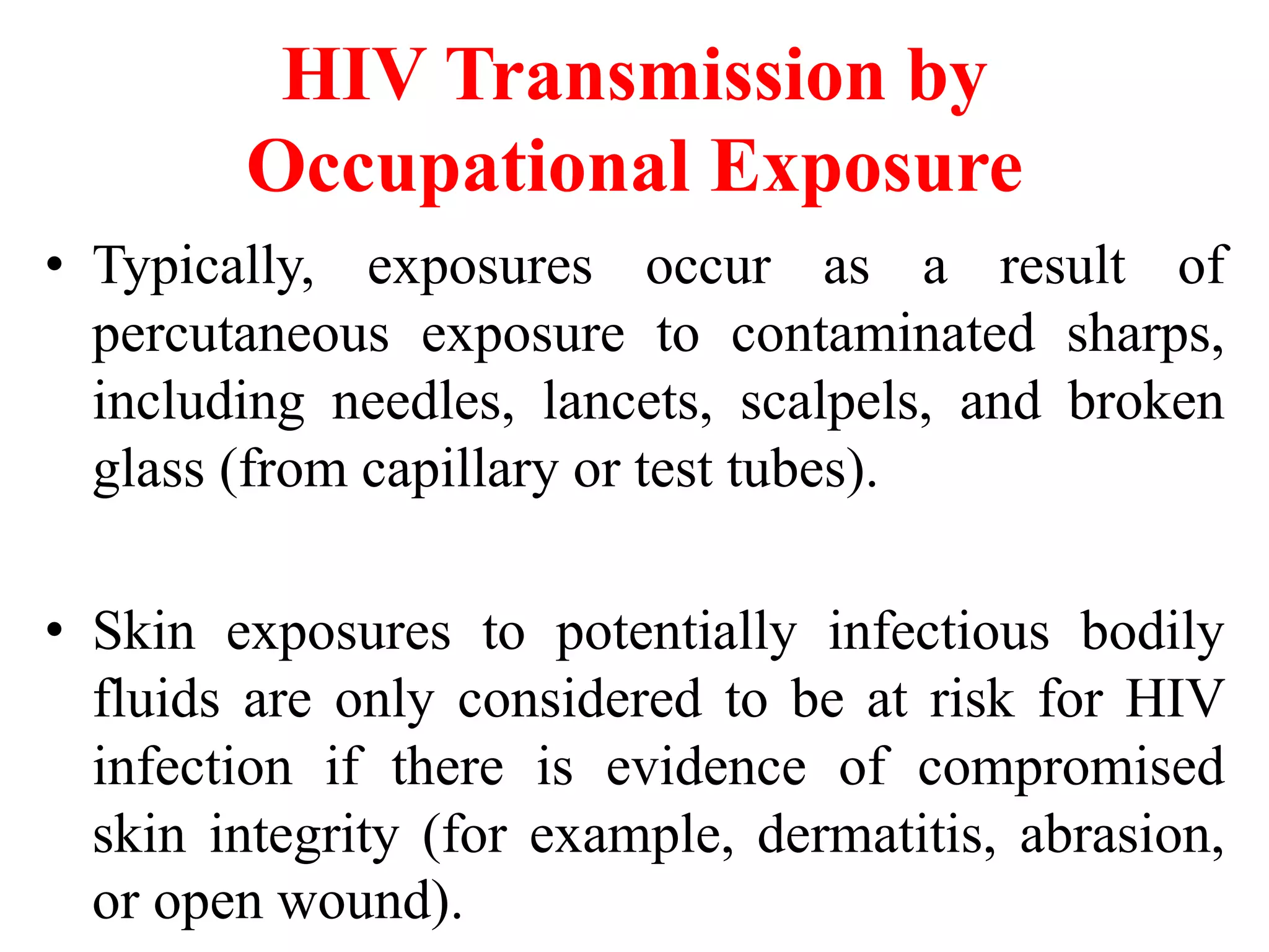 HIV Transmission Modes.ppt | Infectious Diseases | Diseases and Conditions
