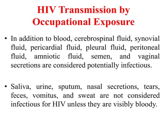HIV Transmission Modes.ppt | Infectious Diseases | Diseases and Conditions