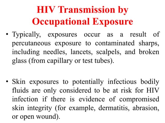 HIV Transmission Modes.ppt | Infectious Diseases | Diseases and Conditions