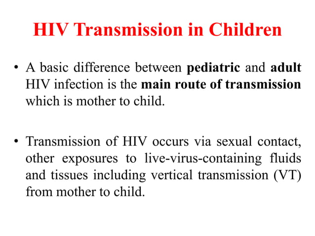 HIV Transmission Modes.ppt | Infectious Diseases | Diseases and Conditions