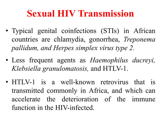 HIV Transmission Modes.ppt | Infectious Diseases | Diseases and Conditions