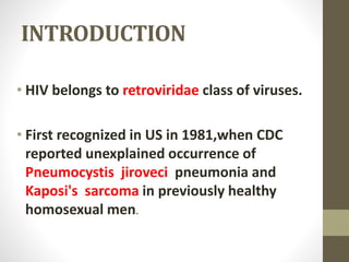HIV lecture powerpoint presentation pptx | PPTX