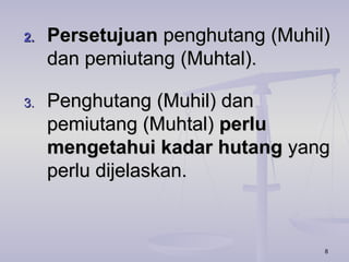Hiwalah dalam Proses pengalihan hutang menurut syraiat agama.ppt