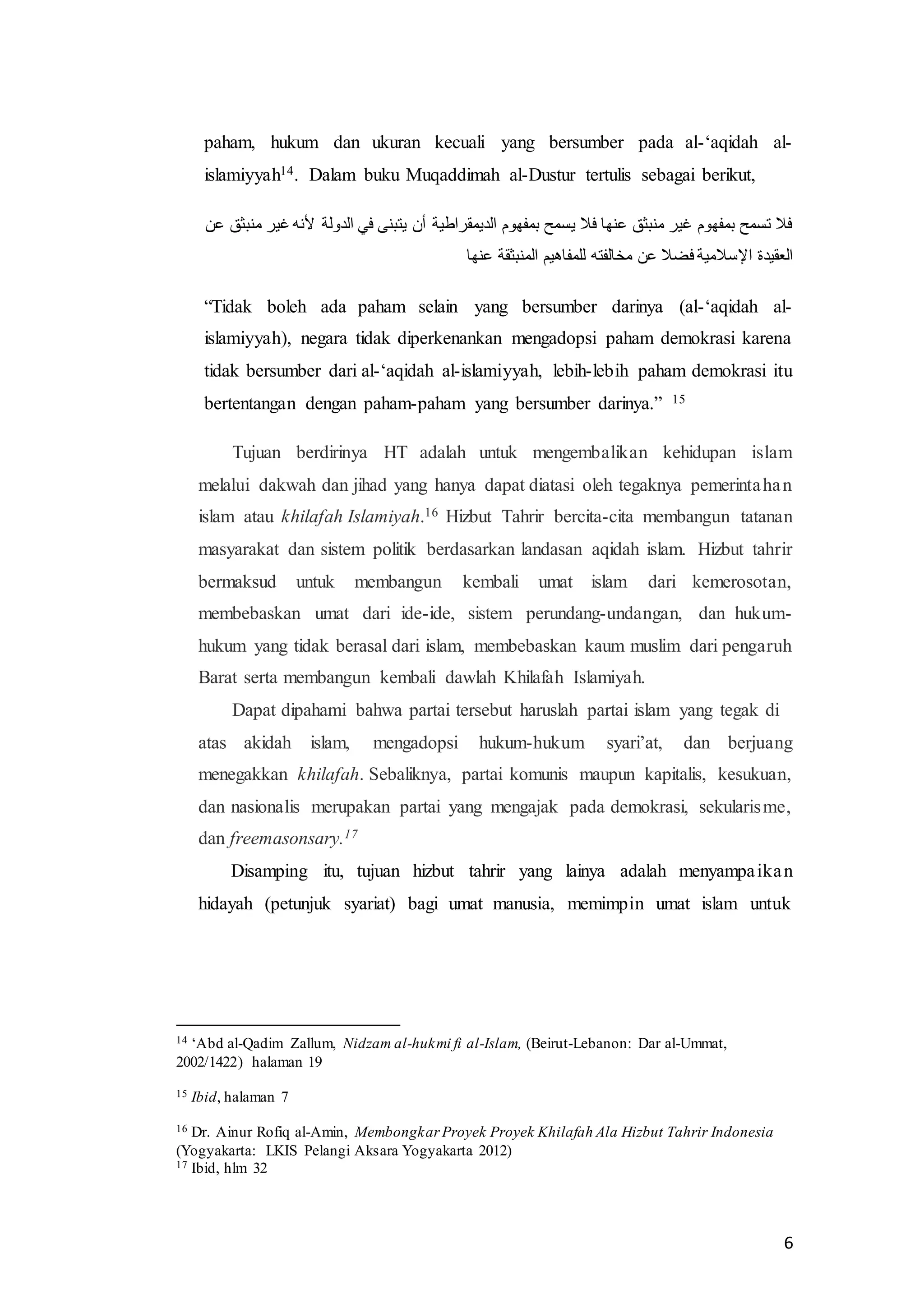 Makalah Hizbut Tahrir | DOCX