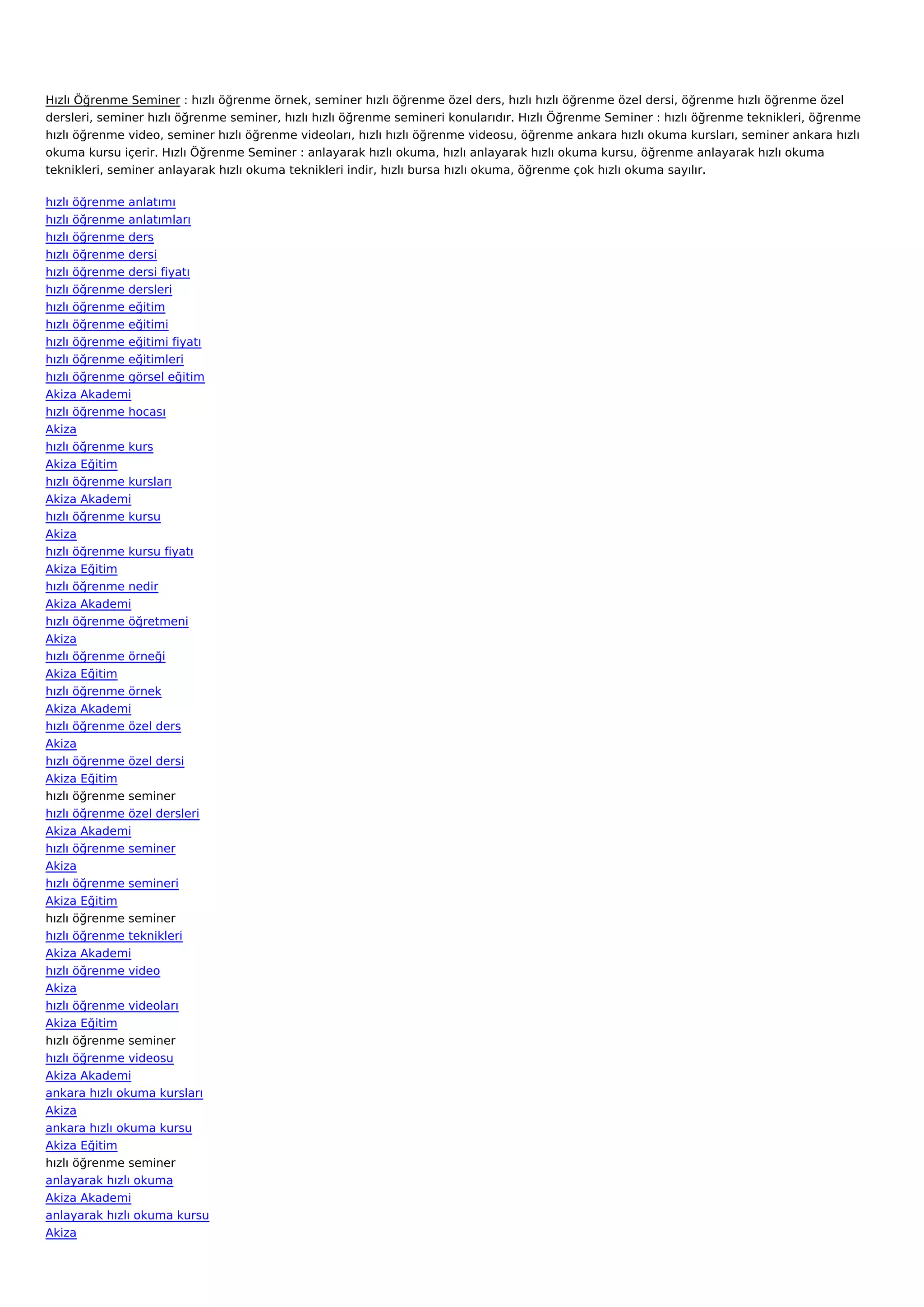 Hizli ogrenme-seminer | PDF