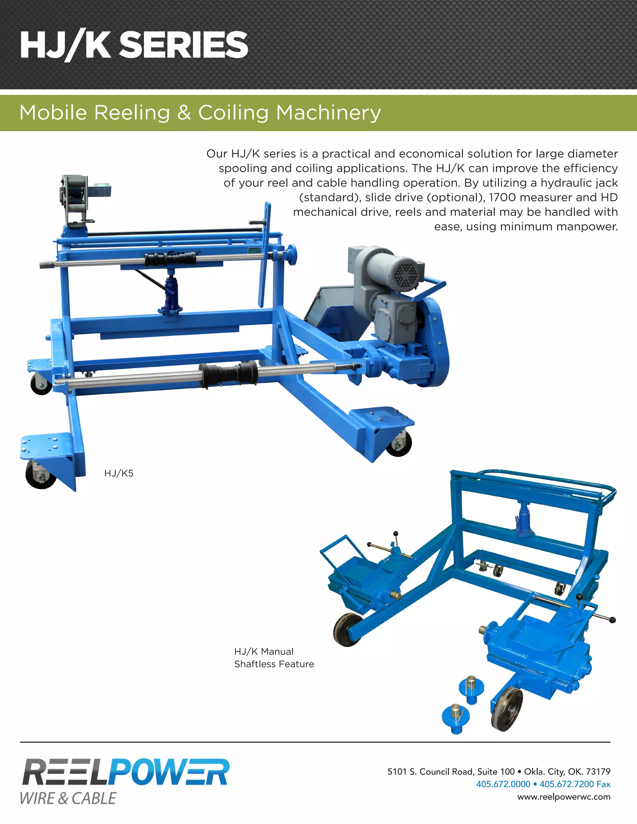 HJ/K Series| Reeling Rope| Coiling| Tubing| Reelpower Wire & Cable | PDF