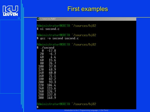 Hands-on Introduction to the C Programming Language | PPT