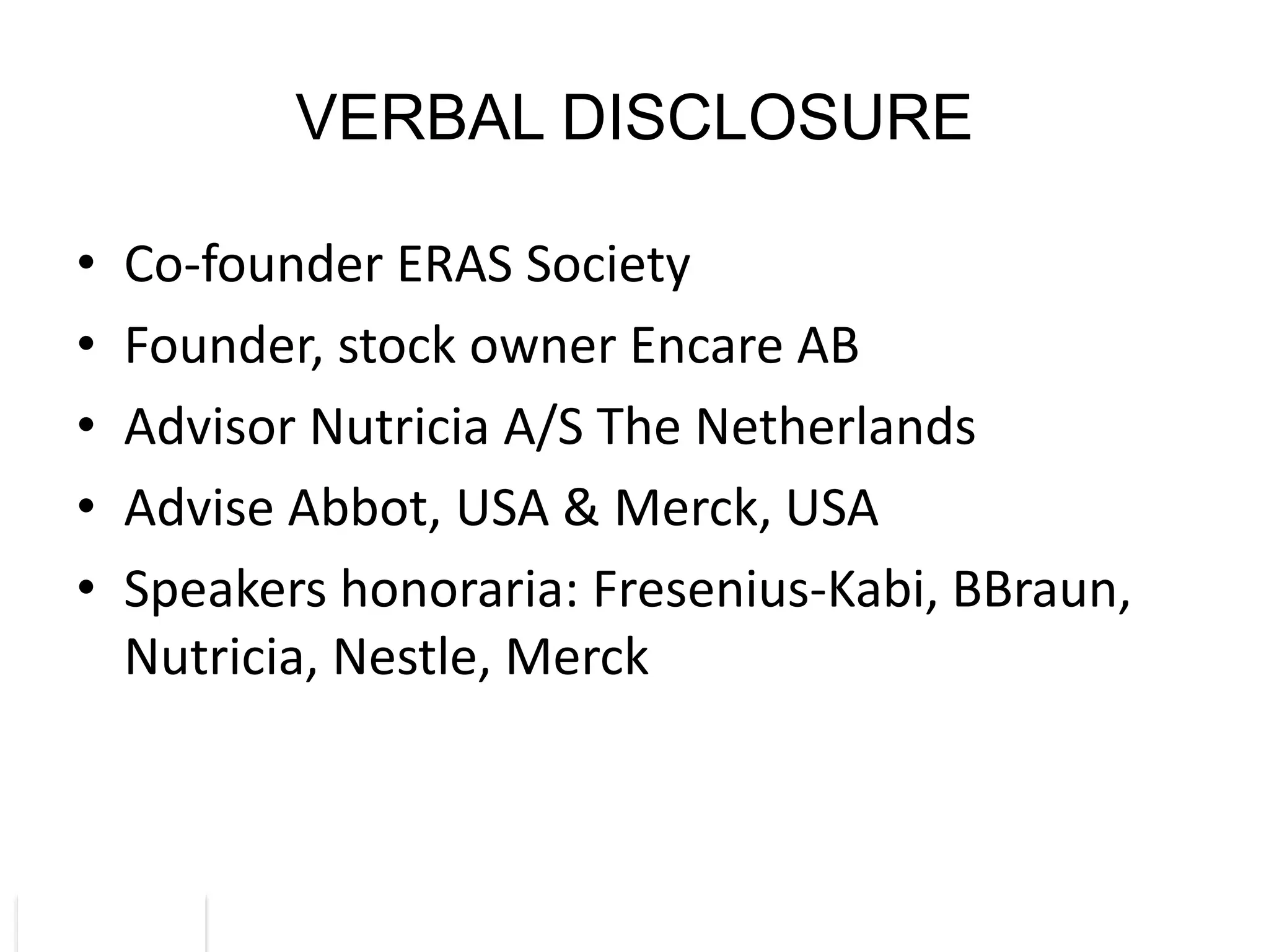 The role of the ERAS society | PPTX