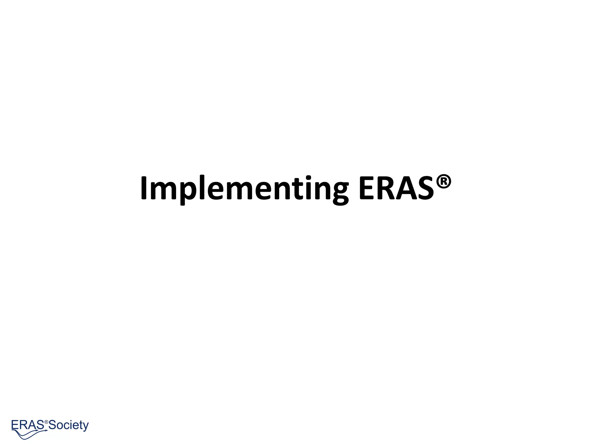 The role of the ERAS society | PPT