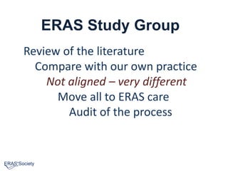 The role of the ERAS society | PPTX