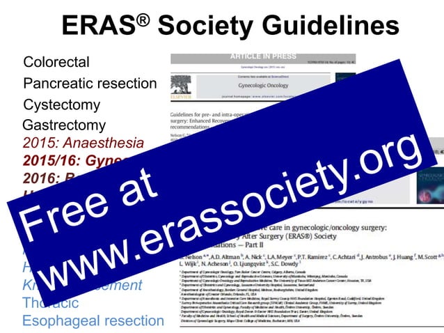 The role of the ERAS society | PPT