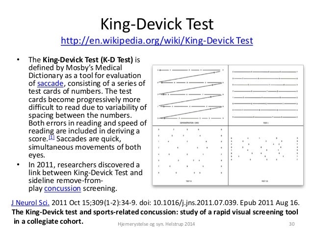 Hjernerystelse og syn