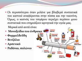 Τσιγαρο και βλαβερες ουσιες | PPTX